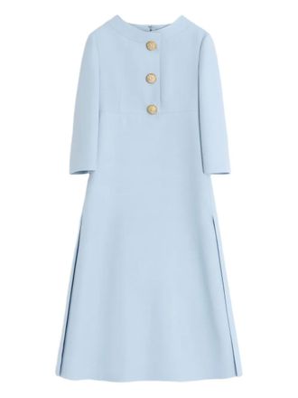 Valentino Garavani robe Crepe Couture mi-longue - Bleu