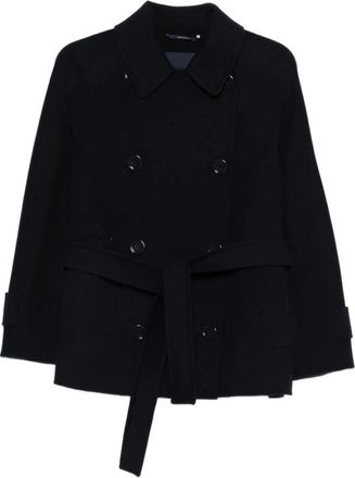 Max Mara Femme, Manteaux, Noir, Taille: 40 FR Louise Double-Breasted Coat
