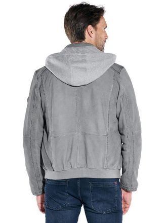 Engbers Lederjacke Herren Lammlederjacke mit Rei&szlig;verschlusstaschen, Hellblau