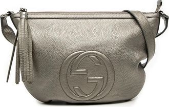 Gucci Hobo Bags - Leather Soho Crossbody - Gr. unisize - in Silber - f&uuml;r Damen