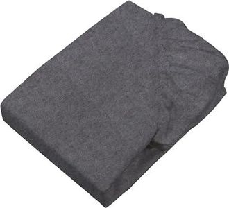 Setex Feinbiber Spannbettlaken Melange, 100 x 200 cm gro&szlig;es Spannbetttuch, ca. 90% Baumwolle/ca. 10% Polyester, Bettlaken in Dunkelgrau