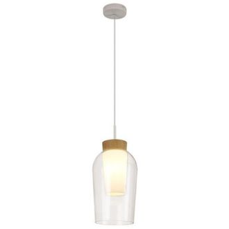 Mantra Mantra - Suspension Led verre et bois Nora