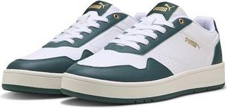 Puma Mixte Court Classic Basket, White-Dark Myrtle Gold, 43 EU