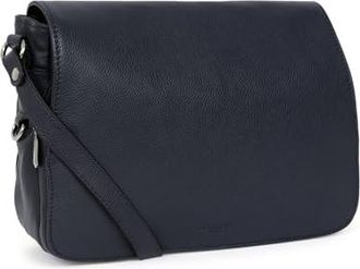 Pellet Paris - Sac porté travers - pour Femme - Collection CONFORT - Marine - en Cuir de vachette grainé - Porté Croise - Sac a main femme - Sac bandoulière 