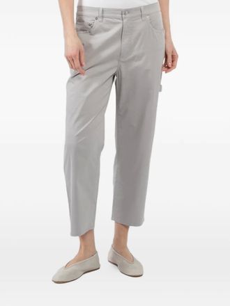 Tibi belt-loops cropped jeans - Grau