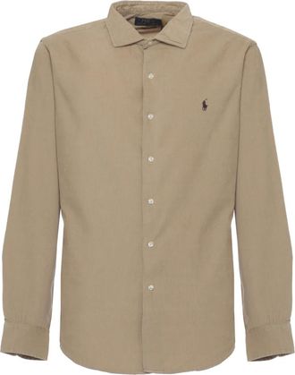 Ralph Lauren Homme, Chemises, Beige, Taille: XL Cotton Velvet Shirt