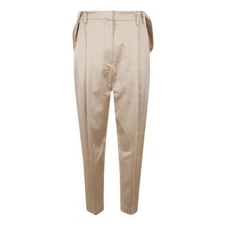 Brunello Cucinelli Femme, Pantalons, Beige, Taille: 38 FR Pantalon Cigarette