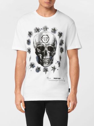 Philipp Plein T-shirt slim fit en coton avec imprim&eacute; Skull et monogramme