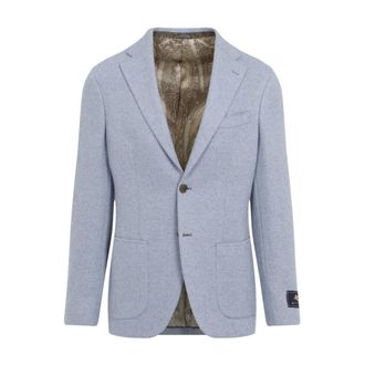 Etro Woll-Kaschmir-Blazer - - Jackets - Herren - Blau - L