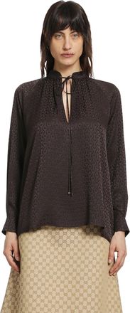 Gucci Horsebit Silk Jacquard Shirt