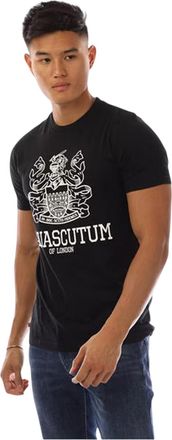 Aquascutum T-Shirt f&uuml;r Herren, Rundhalsausschnitt (Schwarz/Wei&szlig;)