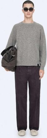 AllSaints Aston Wide-Chino in Anthrazitschwarz