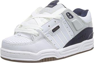 Globe Mixte Fusion Chaussures de Skateboard, Blanc, Bleu Marine, Gris, 40 EU