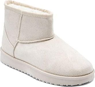 Primtex Bottes fourrées femme hiver forme boots basses à fourrure synthétique chaude & antidérapante