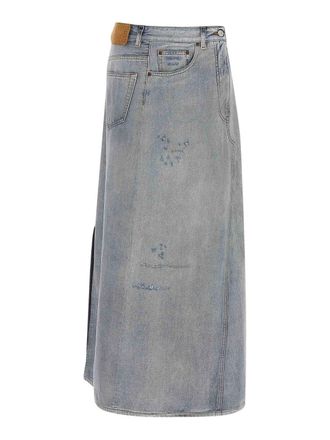 Maison Margiela Jupe Midi - Bleu Clair