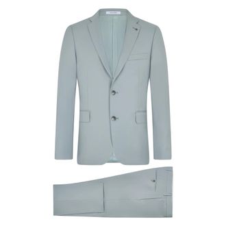 Tagliatore Einknopf-Sakko aus Schurwolle - - Suits - Herren - Blau - L