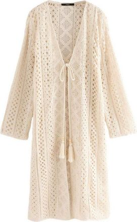 Laura Ashley Strandkleid Laura Ashley Strandkleid in H&auml;keloptik (1-tlg)