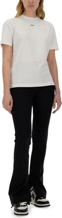 Off-white Logo Cotton T-Shirt - White