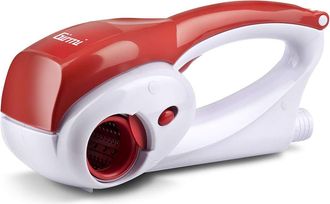 Girmi GT02 Wiederaufladbare Reibe, 12 W, 2 Edelstahlwalzen, Weiß/Rot