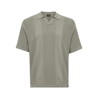 Genti Polo No Buttons SS - - Tops - Herren - Grau - L