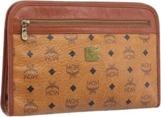 MCM Sac pochette Pre-owned - Femme - Pre-owned - Brun - Taille: ONE Size