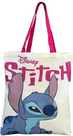 Cartoon Sac en toile, sac fourre-tout, sac cabas en tissu, réutilisable, multifonction, Stitch, 39 EU