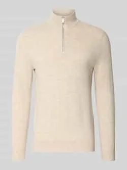 Profuomo Jacke aus Baumwoll-Mix in Strick-Optik
