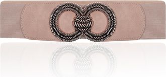 Glamexx24 Damen G&uuml;rtel Elastischer Tailleng&uuml;rtel G&uuml;rtel 6cm Breiter H&uuml;ftg&uuml;rtel mit Metal Haken Schnalle