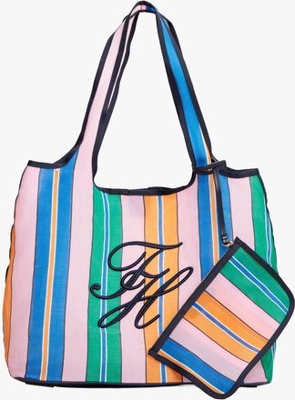 Tommy Hilfiger Sac cabas ray&eacute; &agrave; logo brod&eacute;