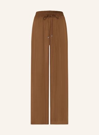 HUGO BOSS Marlenehose Tanella Aus Satin braun
