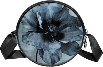 Generic Circle Sac &agrave; bandouli&egrave;re pour femme, petit sac &agrave; bandouli&egrave;re avec fermeture &eacute;clair, bretelles r&eacute;glables, sac &agrave; main rond d&eacute;contract&eacute; pour femmes et fi