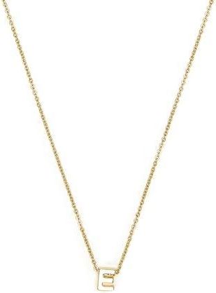 Luxenter Collier Alphabet finition or 18 carats - Lettre E, Mediano, Métal, Sans pierre précieuse