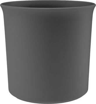 Leni Atlas Blumentopf und Übertopf Ø 21 cm Höhe 20 cm Anthrazit Kunststoff matt Pflanztopf für Hydrokultur und Erde