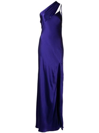 Michelle Mason Asymmetrisches Abendkleid - Blau