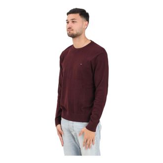 Tommy Hilfiger Homme, Pulls, Rouge, Taille: M Pull ras du cou en maille avec cachemire