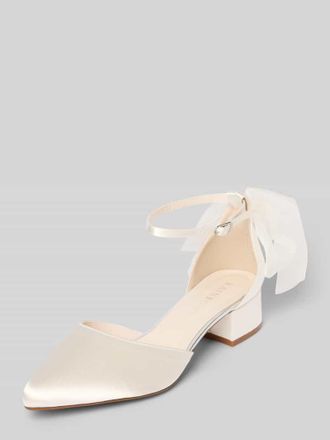 Rainbow Club Pumps aus Satin mit Blockabsatz