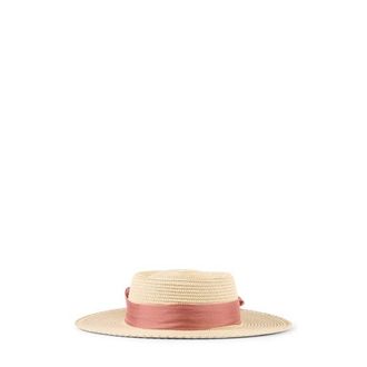 Au Printemps Paris Chapeau paille &agrave; d&eacute;tail noeud