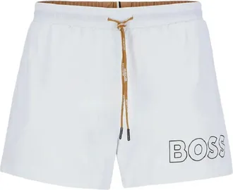HUGO BOSS Homme, Maillots de bain, Blanc, Taille: L Boxer de bain