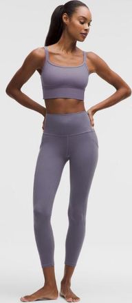 lululemon Align Hose mit hohem Bund und Taschen f&uuml;r Frauen - 64 cm - Gr&ouml;&szlig;e 10 in Grape Mist