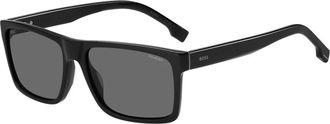 HUGO BOSS Homme, Accessoires, Noir, Taille: 59 MM Lunettes de Soleil Noir/Gris 1760/G/S