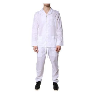 Dolce & Gabbana Baumwoll-Pyjama-Set - - Nightwear & Lounge - Herren - Wei&szlig; - M