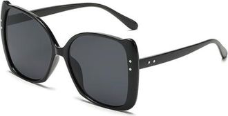 Generic Lunettes De Soleil Tendance &Agrave; Monture Large Et D&eacute;corative For Hommes Et Femmes, Id&eacute;ales For Les F&ecirc;tes, Les Vacances Et Les Photos.(Black)