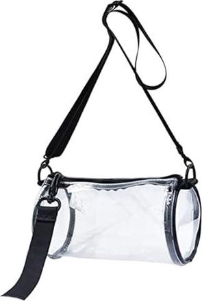 Generico Sacs &agrave; bandouli&egrave;re de stade pour femme, sac &agrave; cylindre en PVC &agrave; la mode approuv&eacute; pour les &eacute;v&eacute;nements, sac &agrave; bandouli&egrave;re tendance pour hommes et femmes
