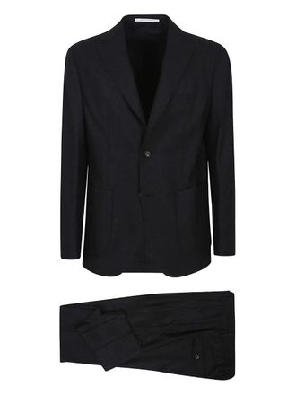 Eleventy costume boutonné à lien de resserrage - Noir