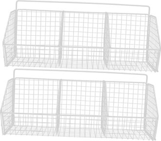 SOLUSTRE 2er-set Wandk&ouml;rbe - H&auml;ngende Obstk&ouml;rbe - Effiziente Aufbewahrung in Der K&uuml;che - Wanddekoration F&uuml;r Zuhause