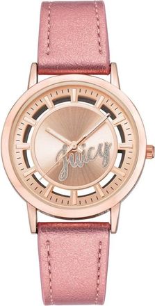 Juicy Couture Femme, Accessoires, Multicolore, Taille: ONE Size Montre analogique en quartz rose Polipriel