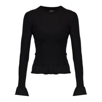 Jil Sander Wollpullover mit langen &Auml;rmeln - - Knitwear - Damen - Schwarzk - XL