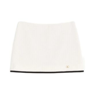 Valentino Minirock aus Baumwolltweed Canestrello - - Skirts - Damen - Wei&szlig; - L