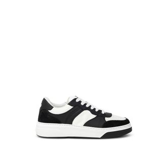 Dsquared2 Wei&szlig;e und schwarze Ledersneakers - - Shoes - Herren - Wei&szlig; - 39 EU