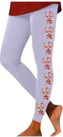 Generic Legging de No&euml;l pour femme, legging de compression taille haute, pantalon dentra&icirc;nement de No&euml;l, pantalon de yoga, pantalon de carri&egrave;re pour femme, Bl
